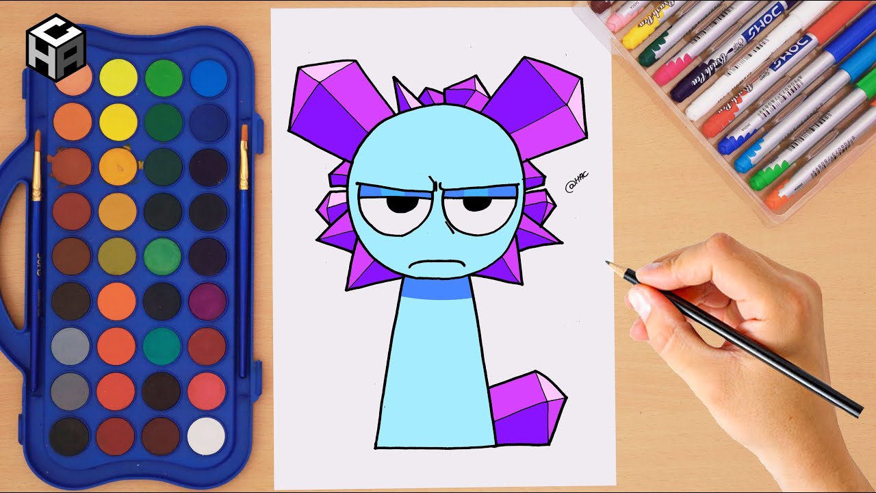 How to draw Thysto Sprunki | Step by step | Sprunki Pyramixed - YouTube