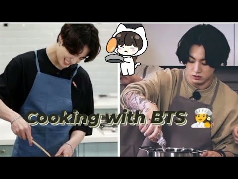 BTS In The Kitchen 👩🏻‍🍳 || BTS Cooking 💜 #bts #jungkook #btsshorts #jk ...