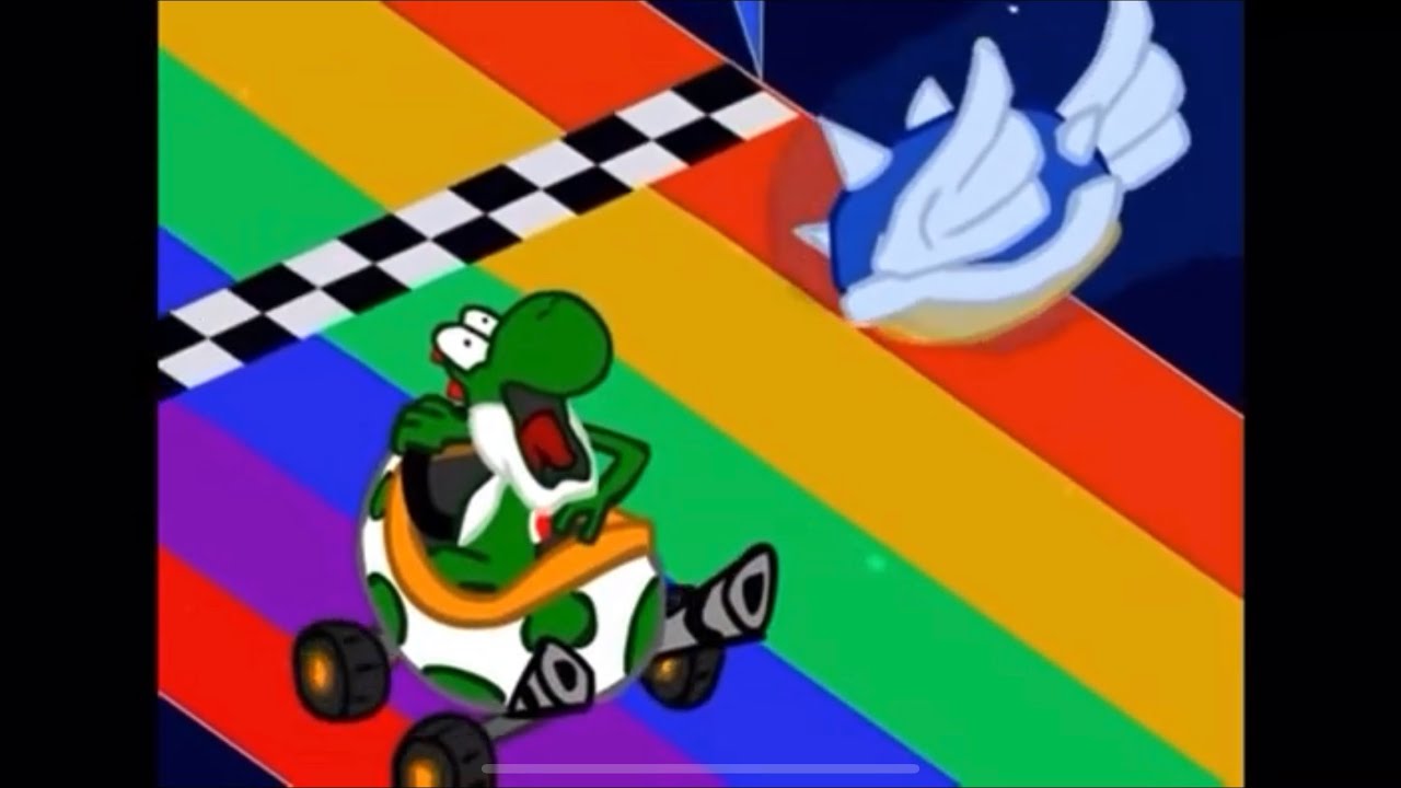 Yoshi Gets Hit By A Blue Shell - YouTube