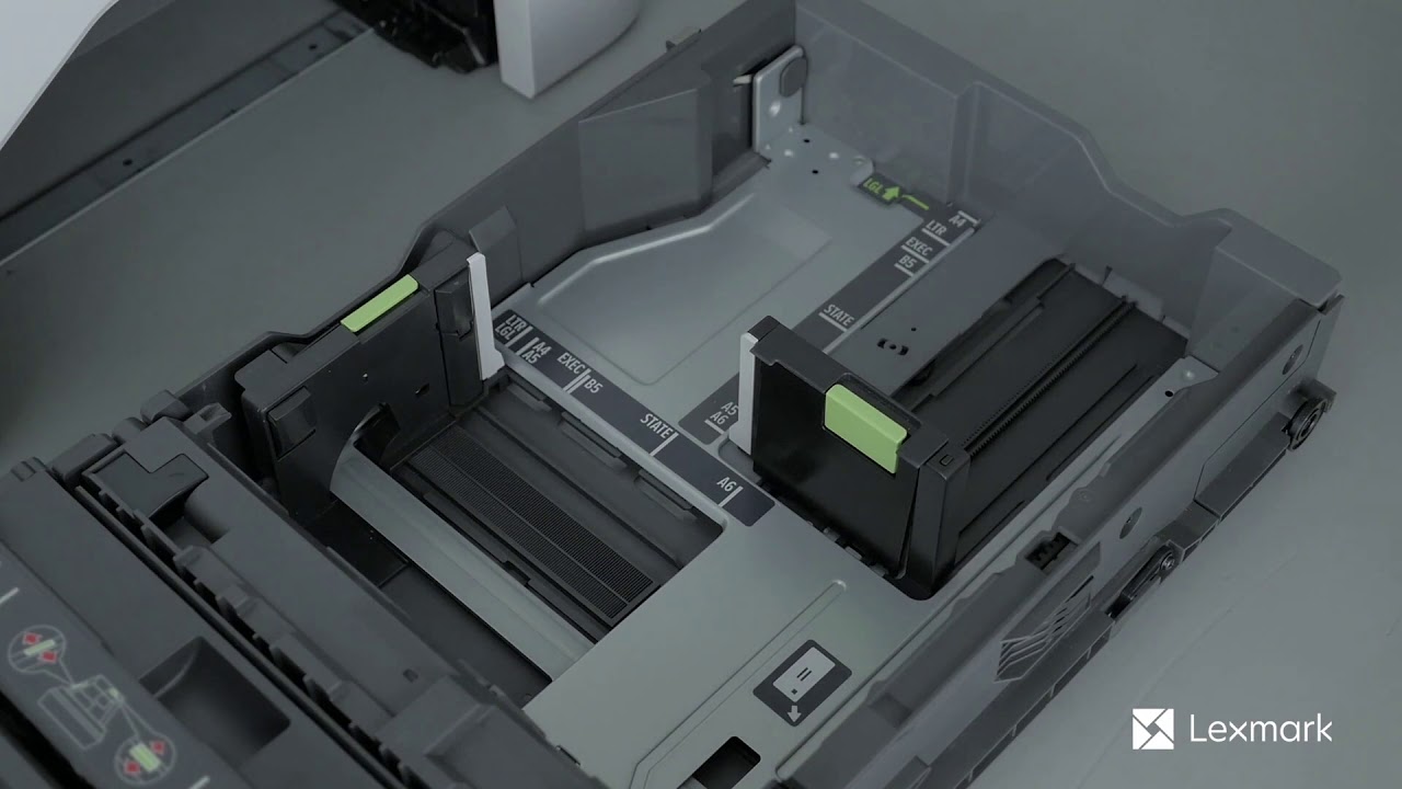 Lexmark XC4140 - Load Paper for Double sided Printing - YouTube