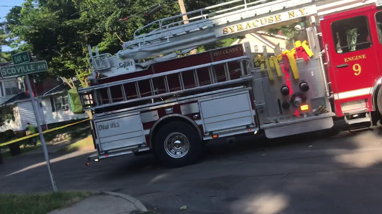 Syracuse Fire Engine Co.9 On scene - YouTube