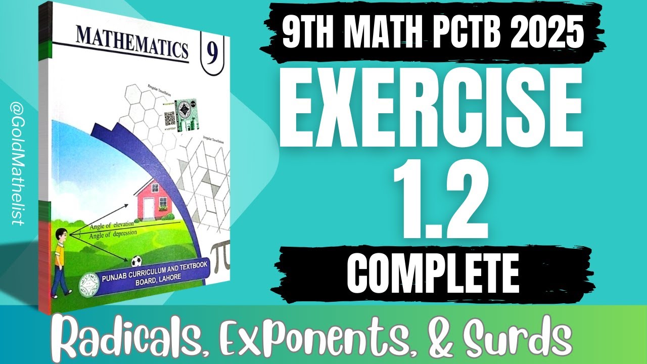 Class 9 Maths Exercise 1.2 New Book 2025 PCTB || 9th Math ex 1.2 pctb || Exercise 1.2 new book ...