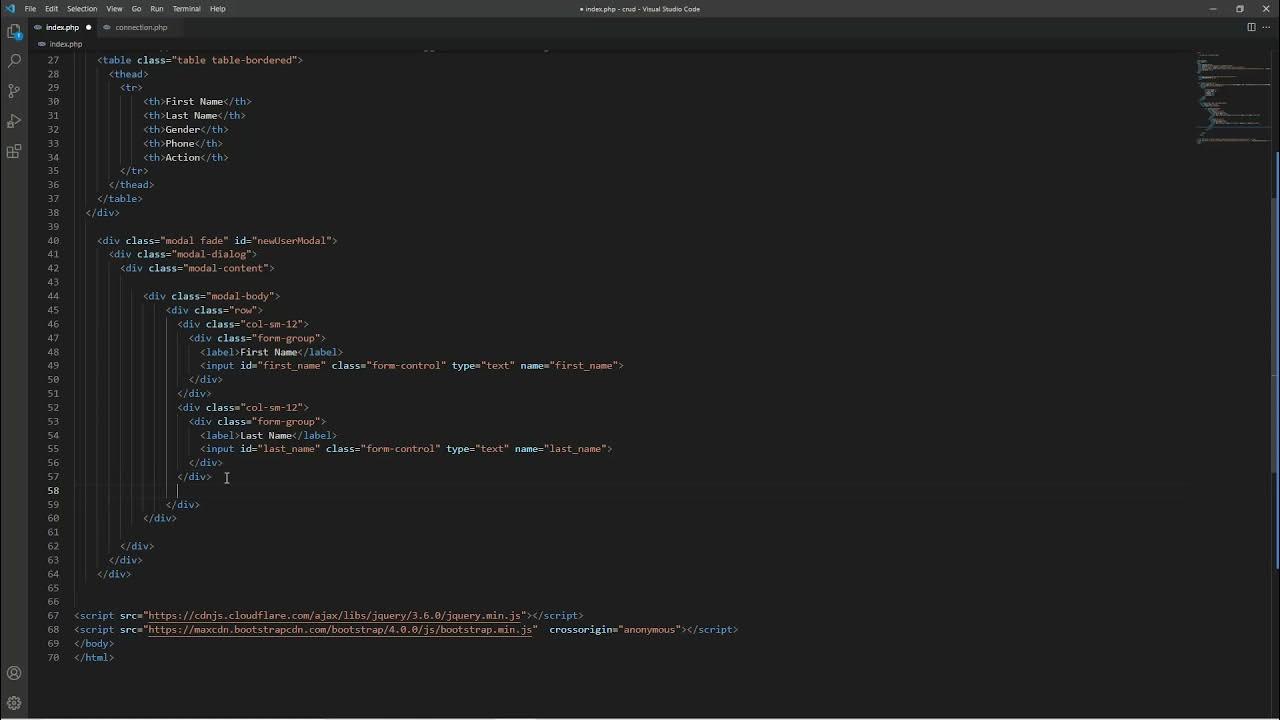 PART 1: PHP CRUD, BOOTSTRAP 4, SWEETALERT 2 - YouTube