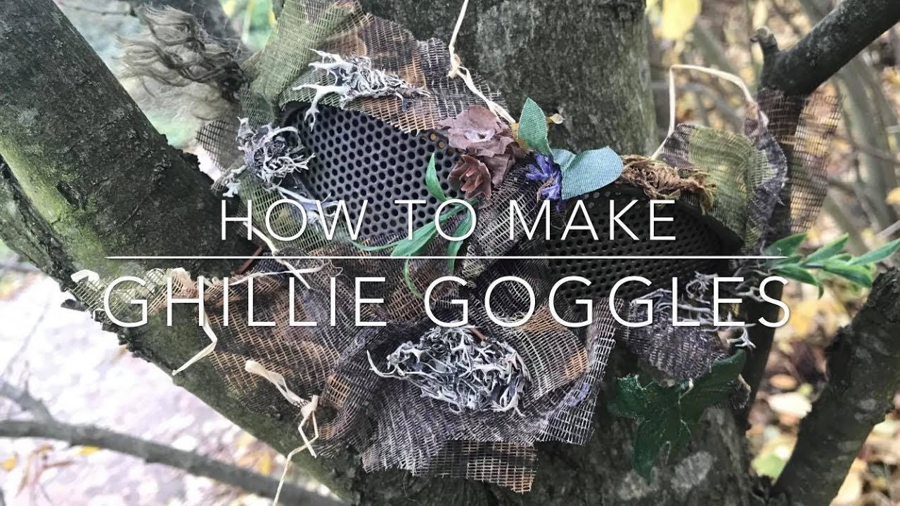 How to make ghillie goggles (easy, Cheap) - YouTube