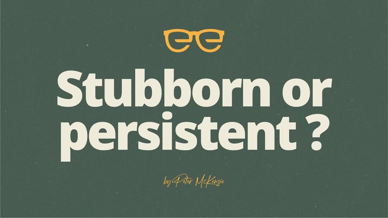 Stubborn Or Persistent YouTube Stubborn Or Persistent YouTube