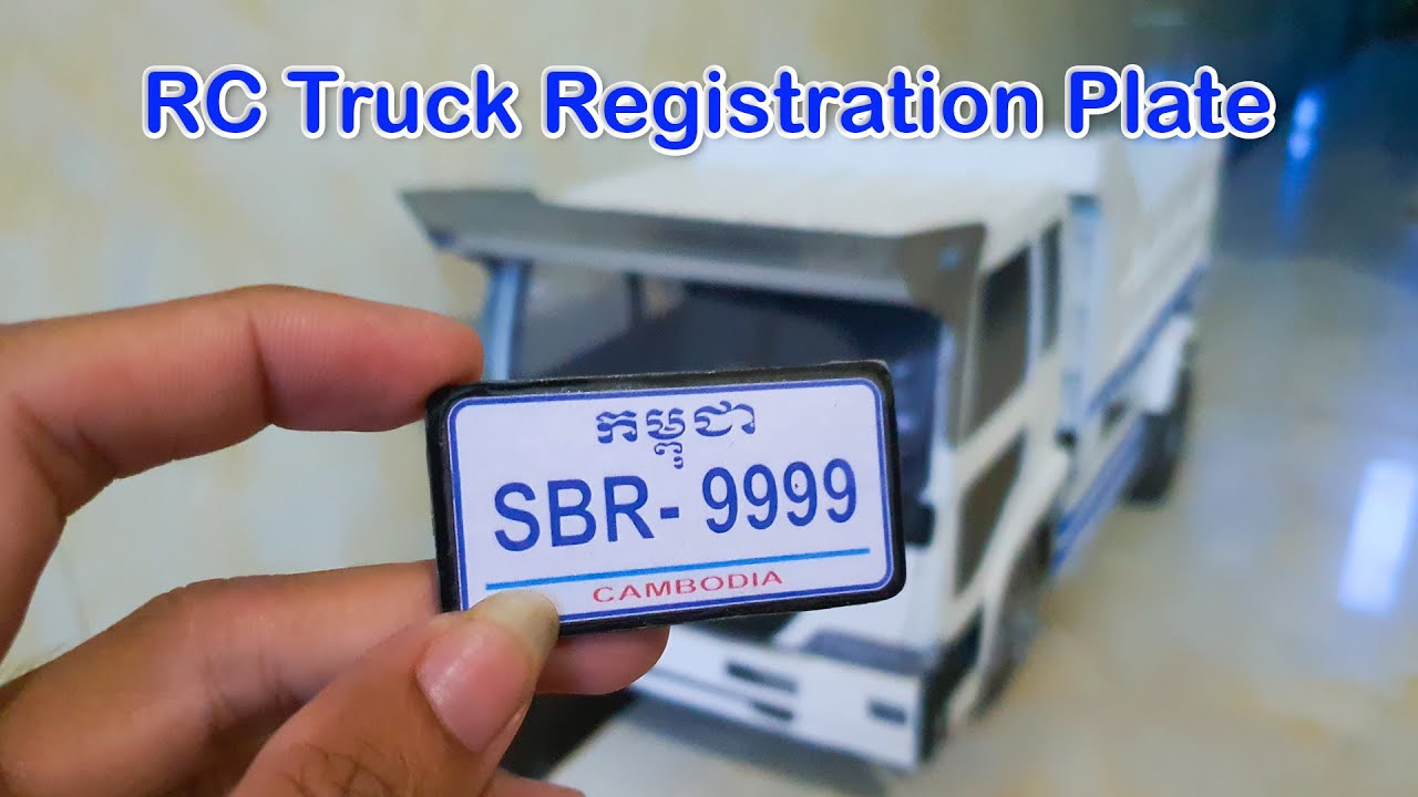 Making RC Truck Registration Plate! - YouTube