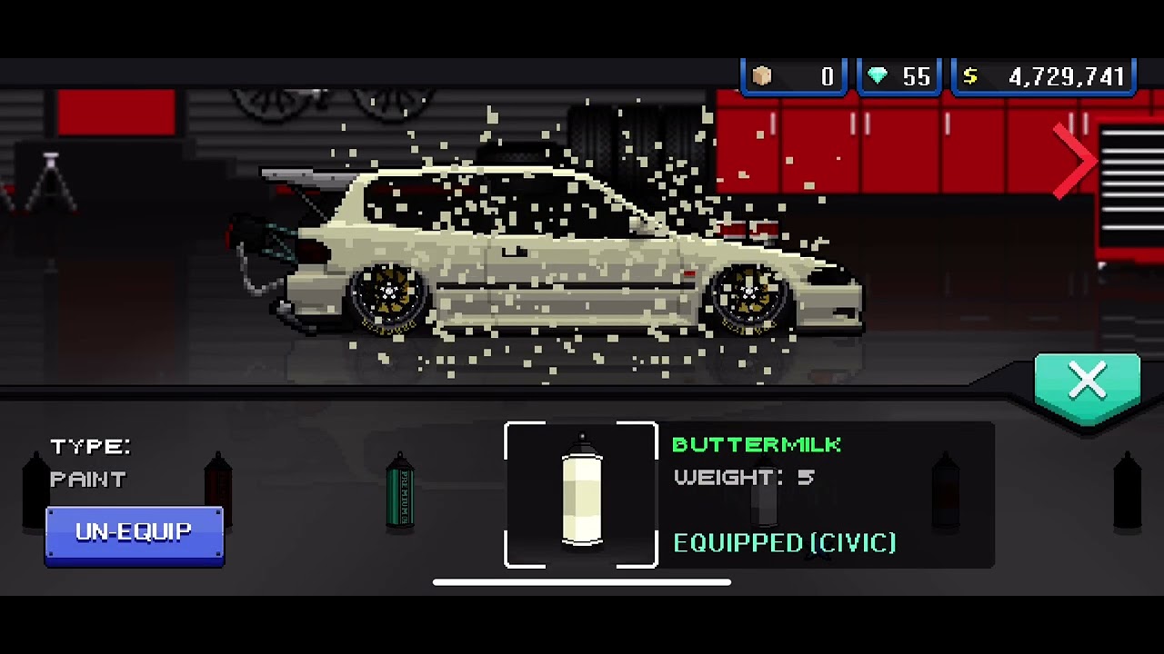 Pixel Car Racer Honda civic - YouTube