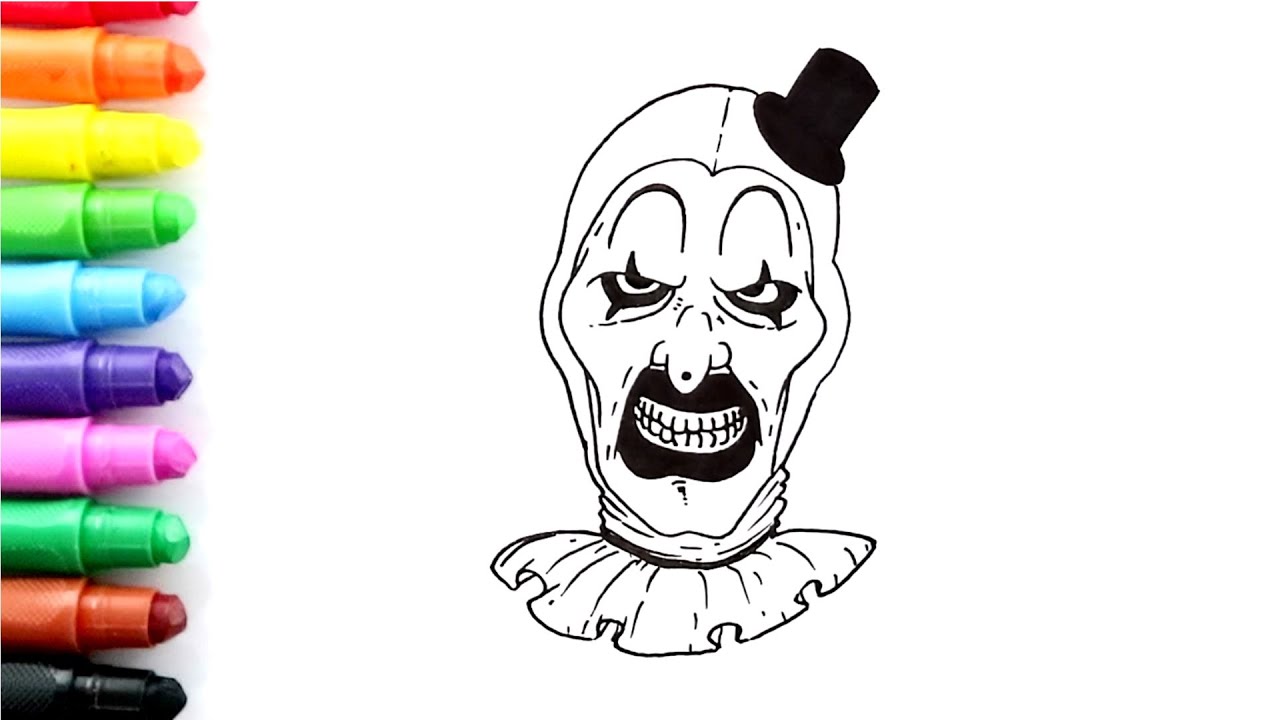 How To Draw Art The Clown (The Terrifier) - YouTube