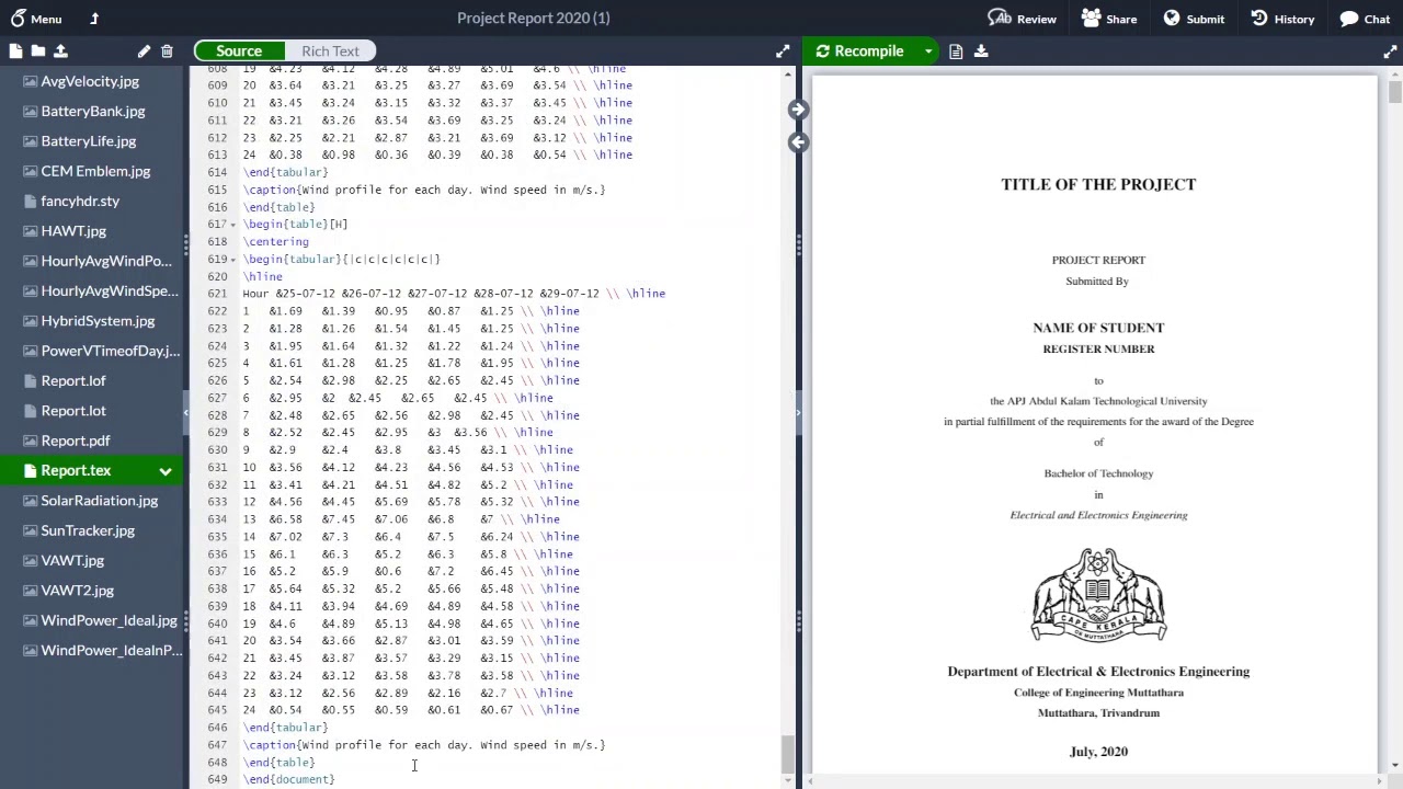 Project Report - LaTeX - 1 - YouTube