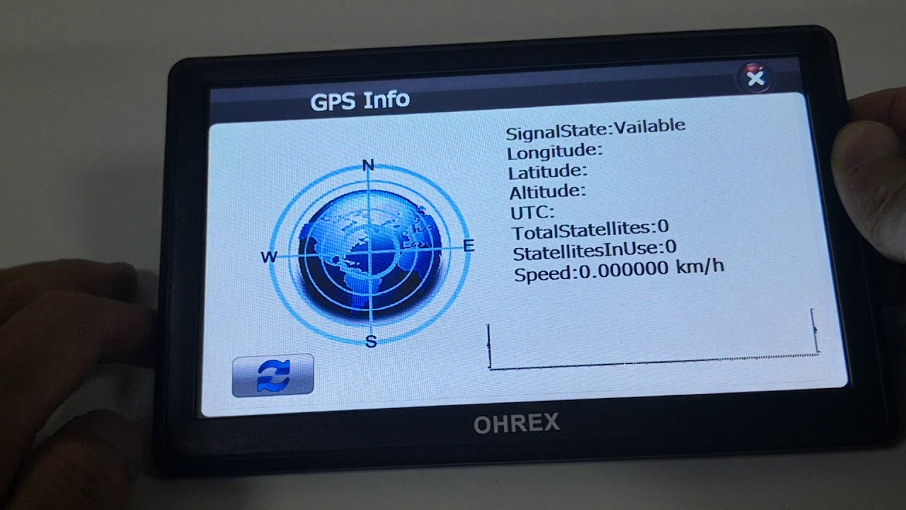 How to Searchch Satellites in OHREX Sat Nav GPS Navigation - YouTube
