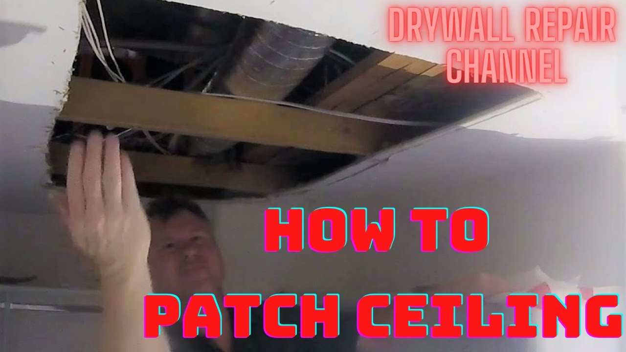 ceiling repair techniques repairing a large hole in the ceiling due to ...