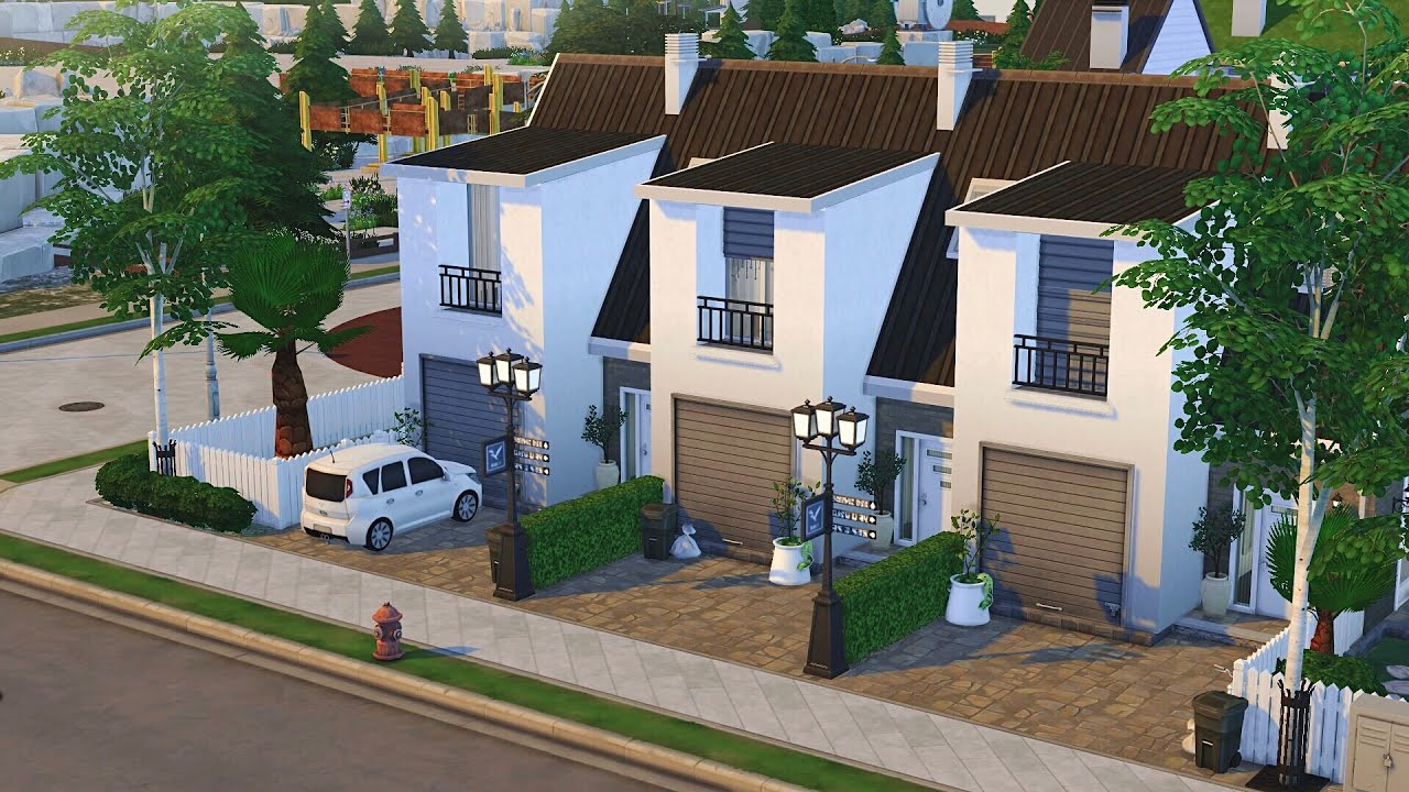 House Neighborhood • The Sims 4 • No CC | Speed Build - YouTube