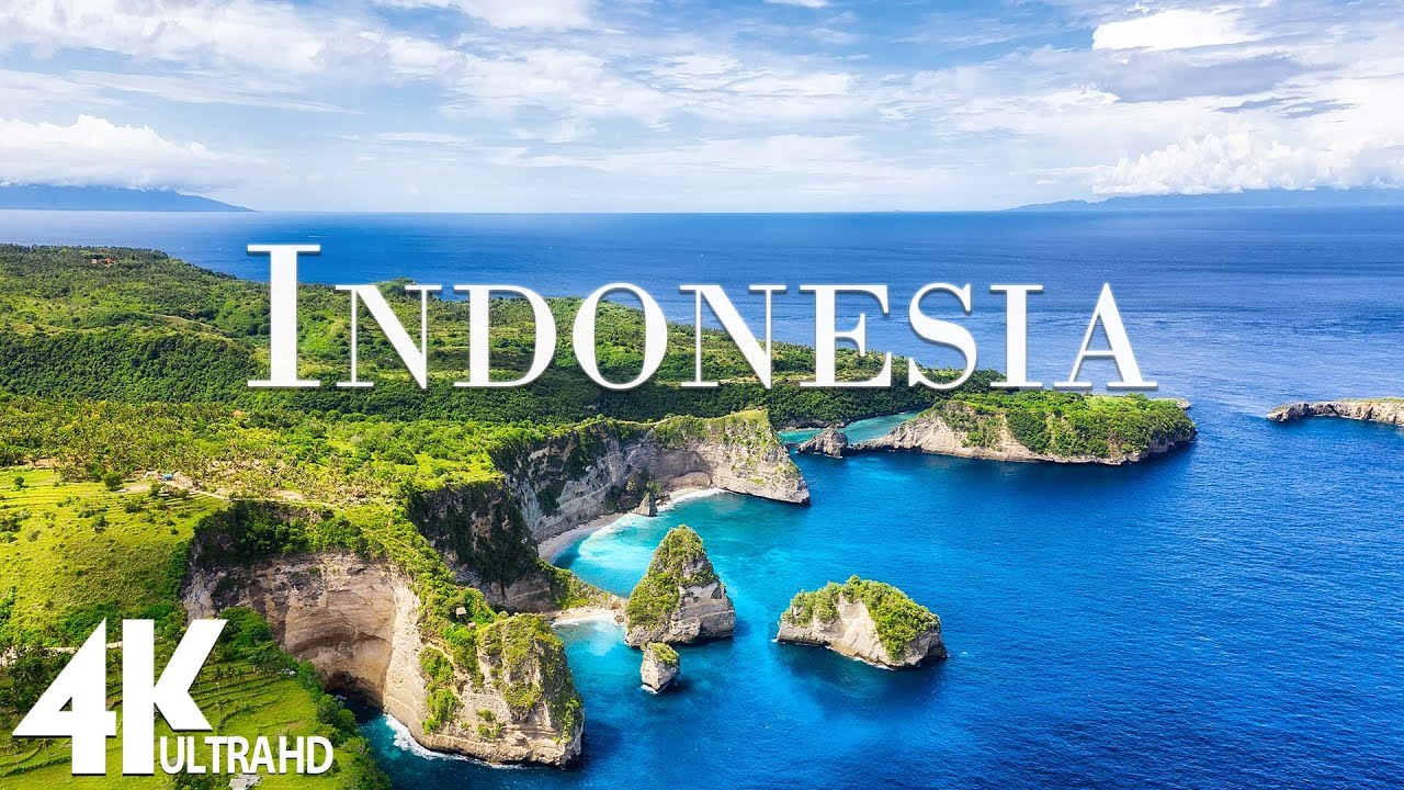 FLYING OVER INDONESIA (4K UHD) - Amazing Beautiful Nature Scenery with ...