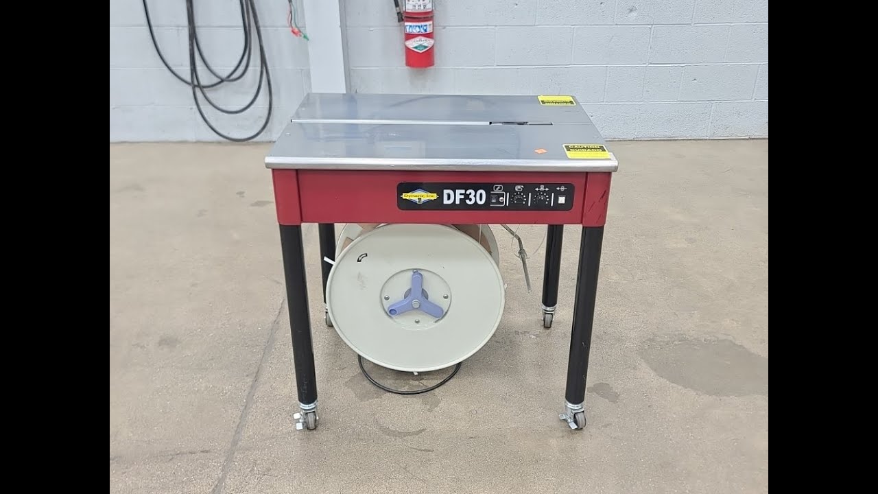 Dynaric DF-30 Semi-Automated Strapper - YouTube