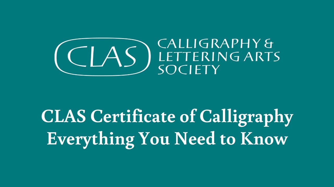 CLAS Certificates of Calligraphy - a users guide - YouTube