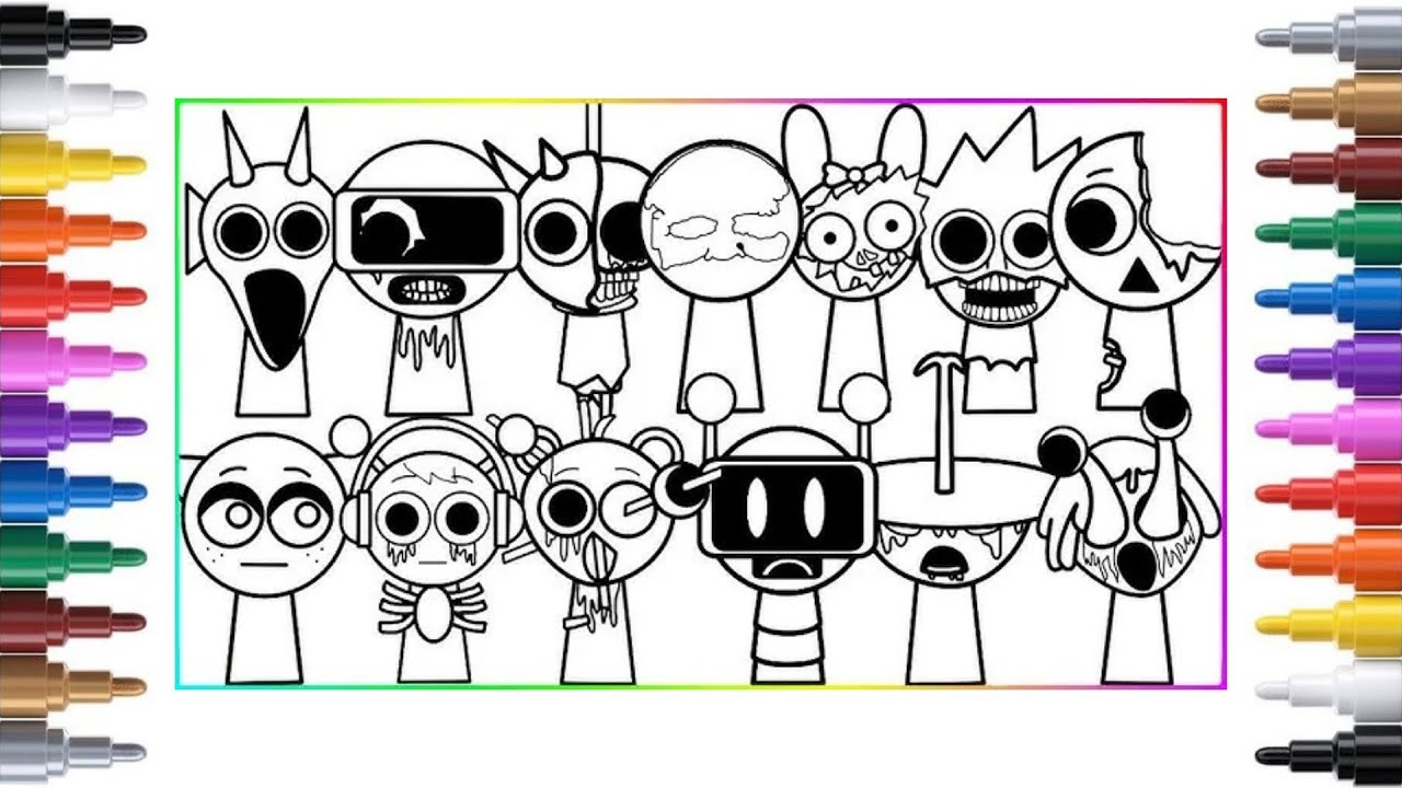 Incredibox Sprunki New Colouring Pages/ Super - YouTube