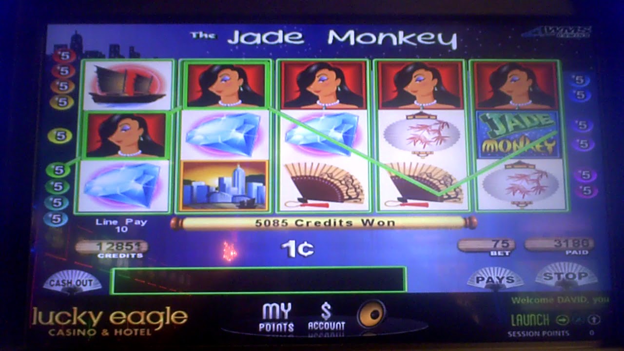 The Jade Monkey Slot Machine Line Hit - YouTube