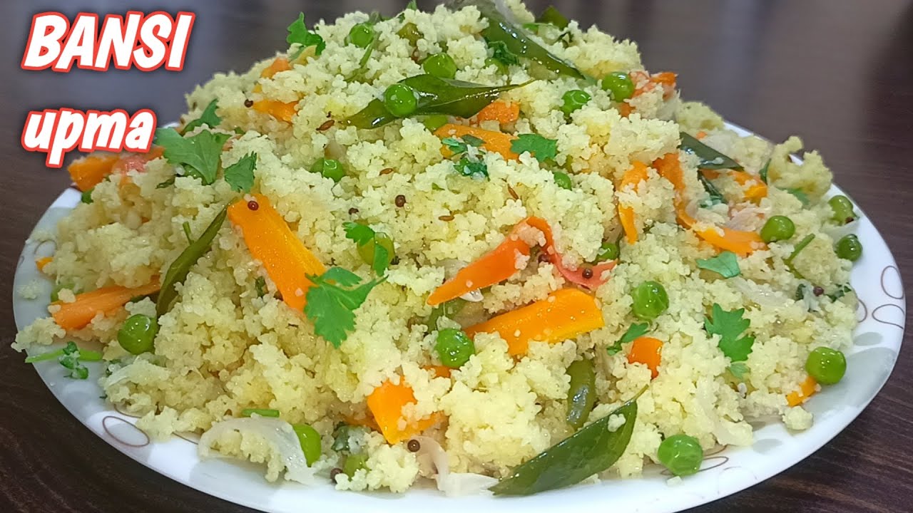 Bansi Upma recipe/how to make vegitable upma/Bansi raveyalli uppittu ...