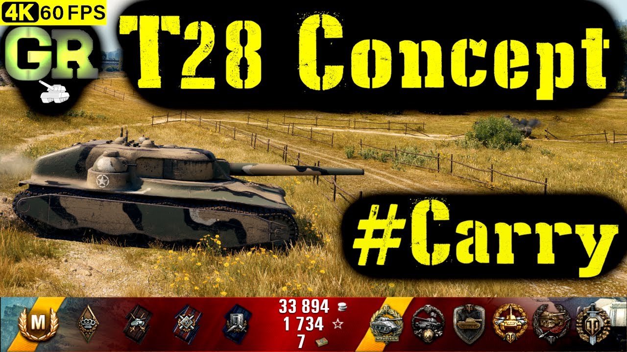World of Tanks T28 Concept Replay - 9 Kills 4K DMG(Patch 1.4.0) - YouTube