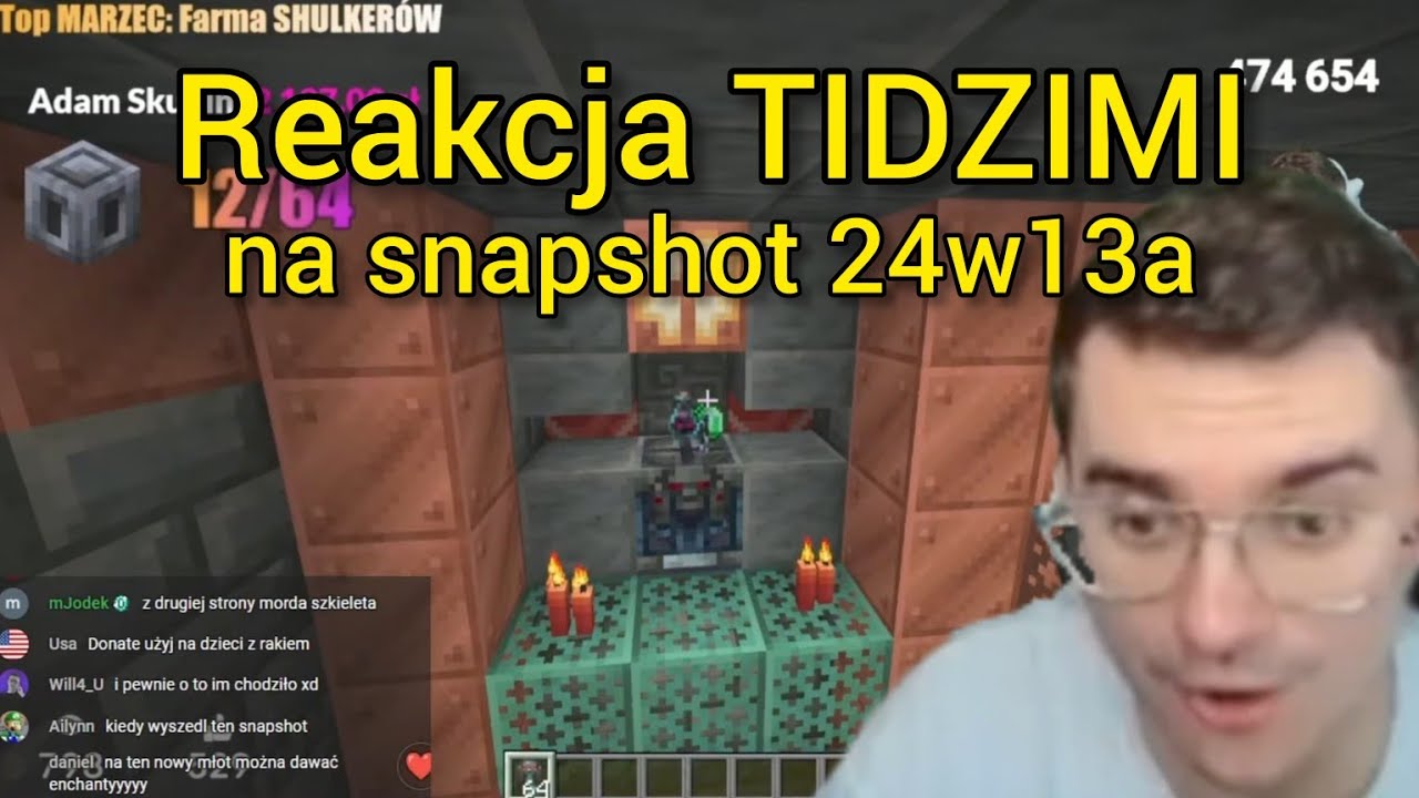 Reakcja TIDZIMI na nowe butle efekty i enchanty - snapshot 24w13a - YouTube
