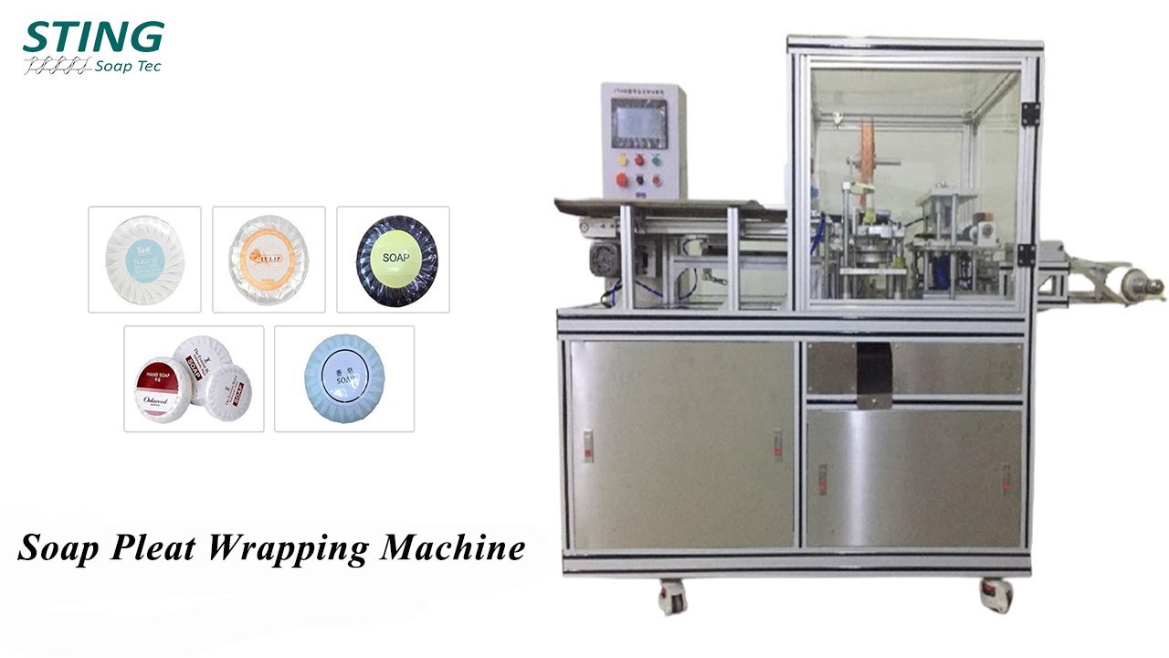 soap pleat wrapping machine - YouTube