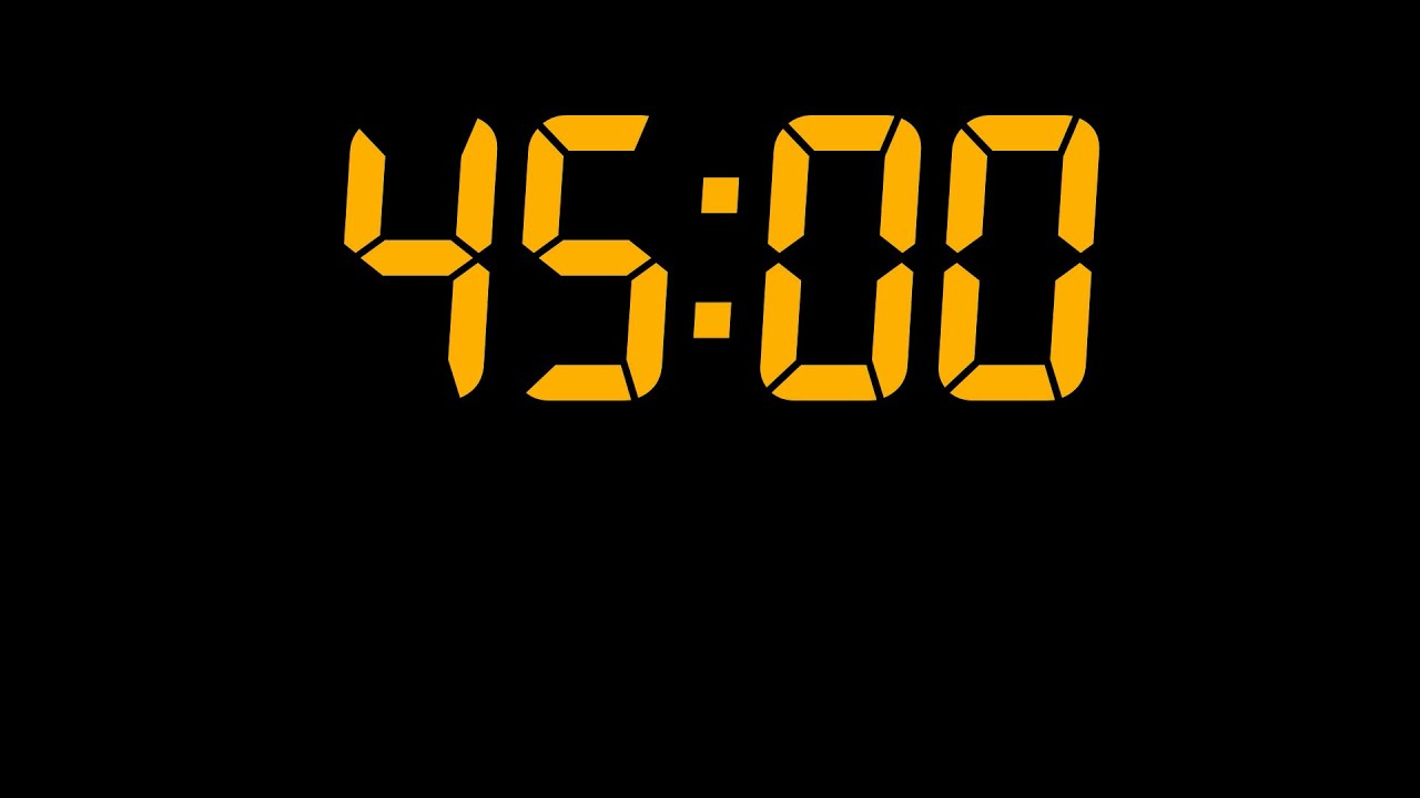 45 Minute Yellow Digital Countdown Timer — Clean & Minimal LED Focus ...