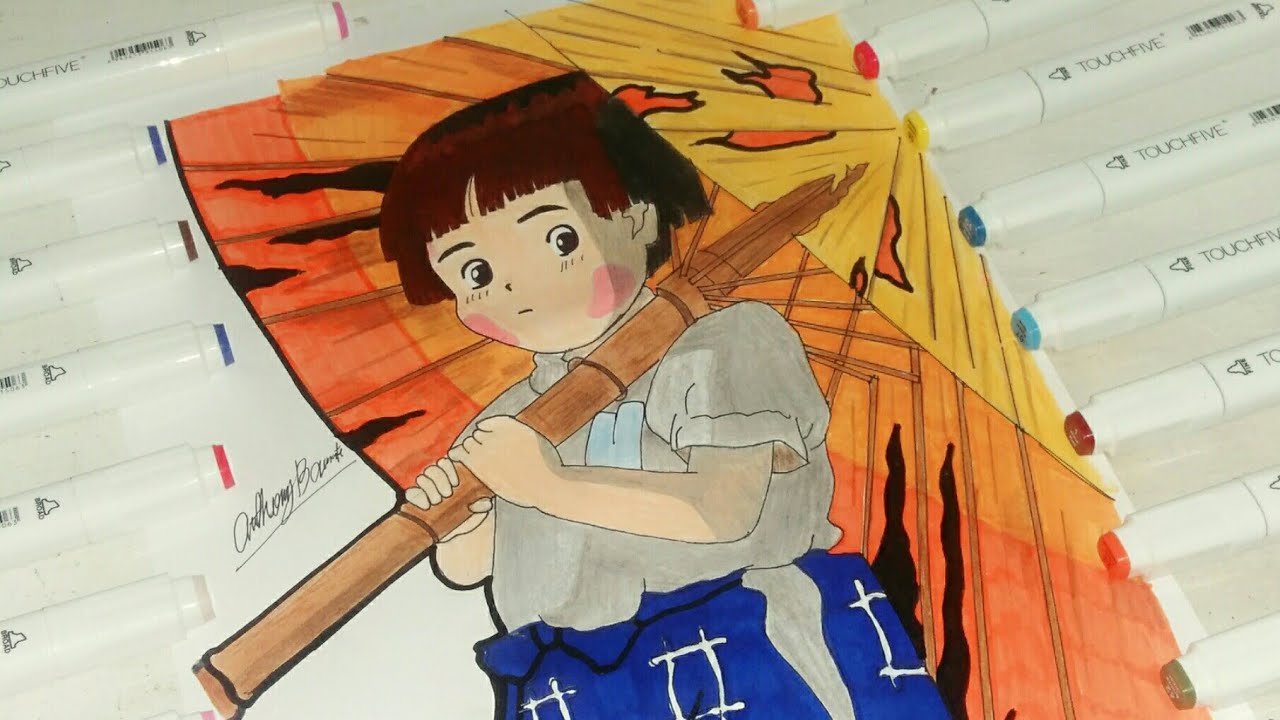 Drawing Setsuko Yokokawa (横川節子) - Grave Of The Fireflies | Anime ...