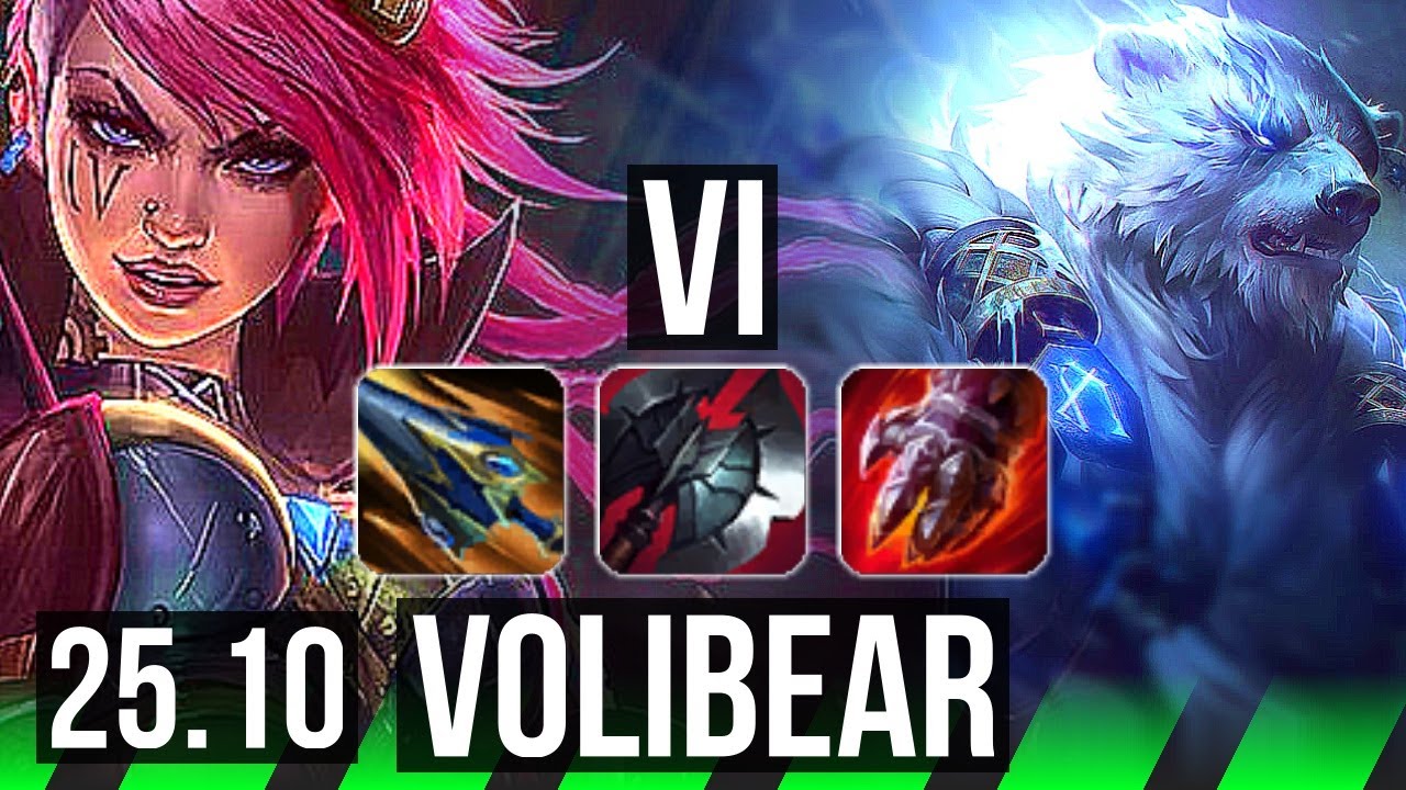 VI vs VOLIBEAR (JGL) | 9/0/14, Legendary | EUW Challenger | 25.10 - YouTube