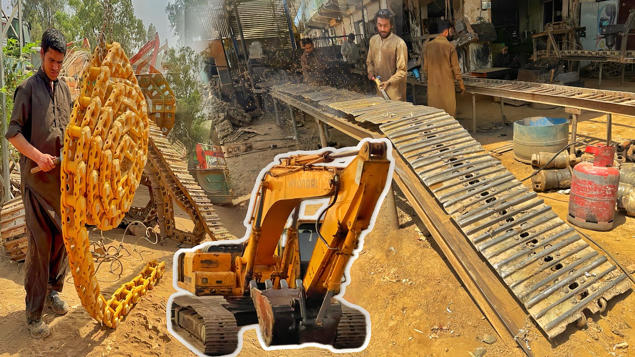 How To Repair Excavator Machine Chain Track | Experts Assemble ...