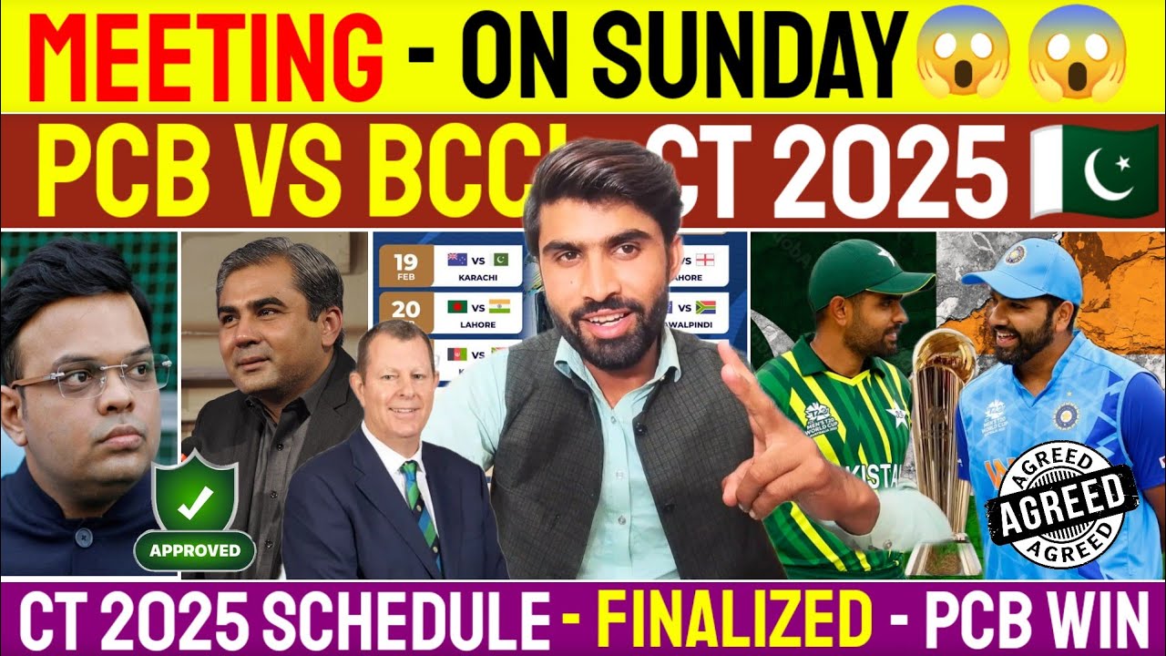 BIG NEWS || Meeting On Sunday PCB vs BCCI | CT 2025 Schedule Finalized ...