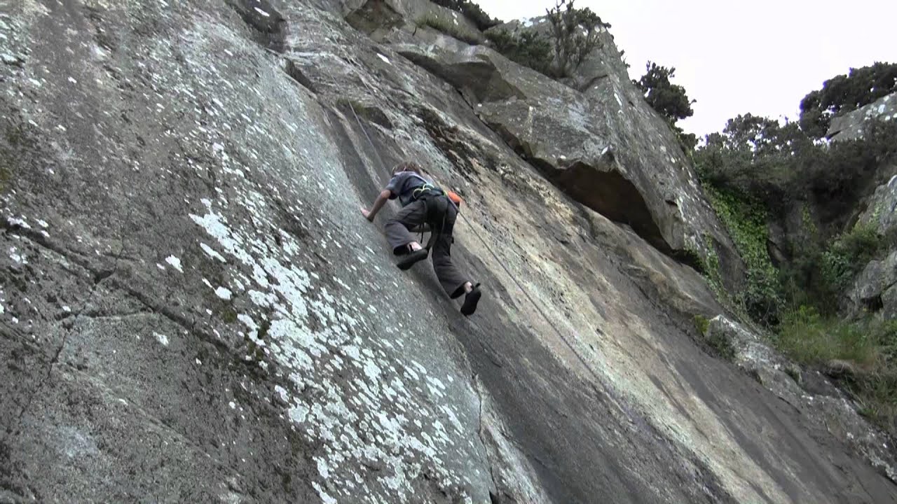 Rock Climbing Dalkey Quarry - Masochist E3 6a - Daniel Aged 12 - YouTube