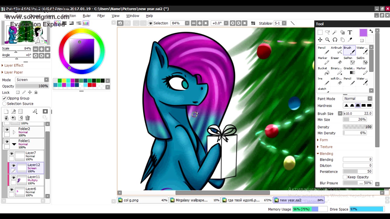 Merry Christmas & Happy new year ~SPEEDPAINT~ (MLP OC) - YouTube