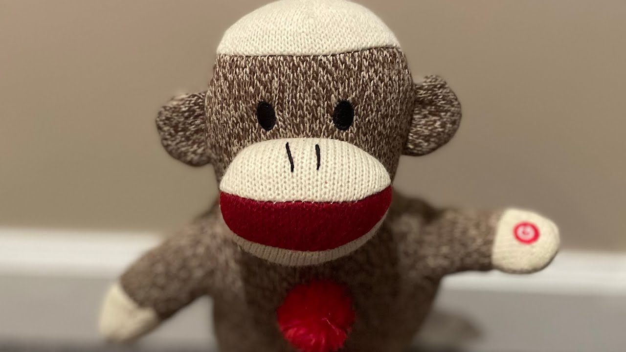 Gemmy - Side Stepper Sock Monkey “Hey Baby” - YouTube