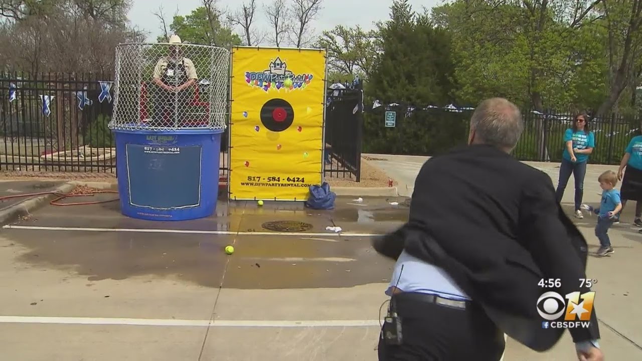 Those Who Help Victims Of Child Abuse Let Off Steam With Dunk Tank ...