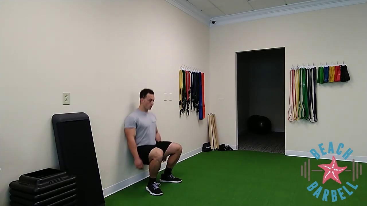 Wall Squat - YouTube