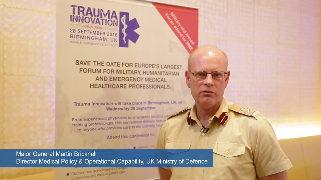 Trauma Innovation 2016 - Major General Martin Bricknell - YouTube