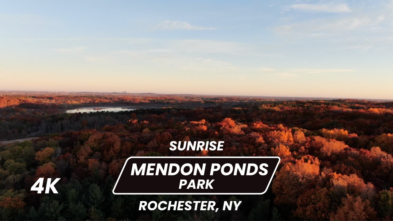 Mendon Ponds Park in New York - Fall Foliage - 4K Drone Footage - YouTube