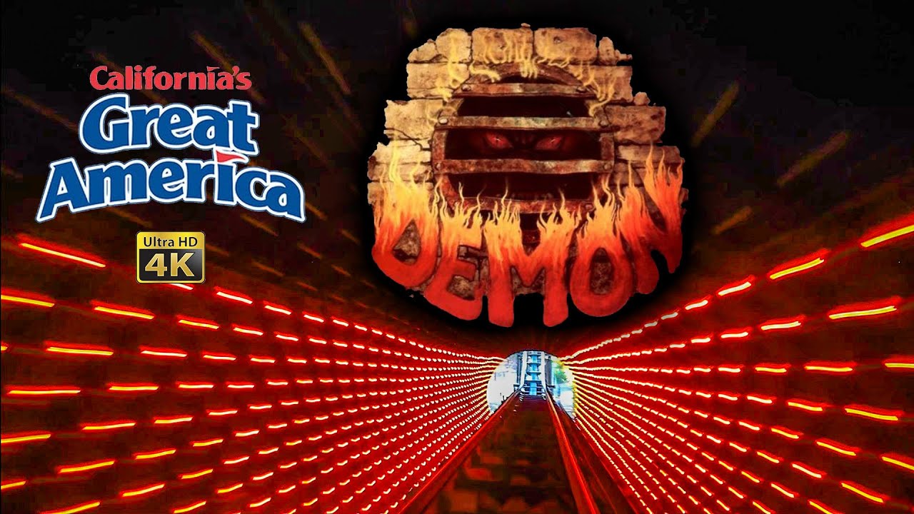 2022 Demon Roller Coaster On Ride Front Seat 4K POV California's Great ...