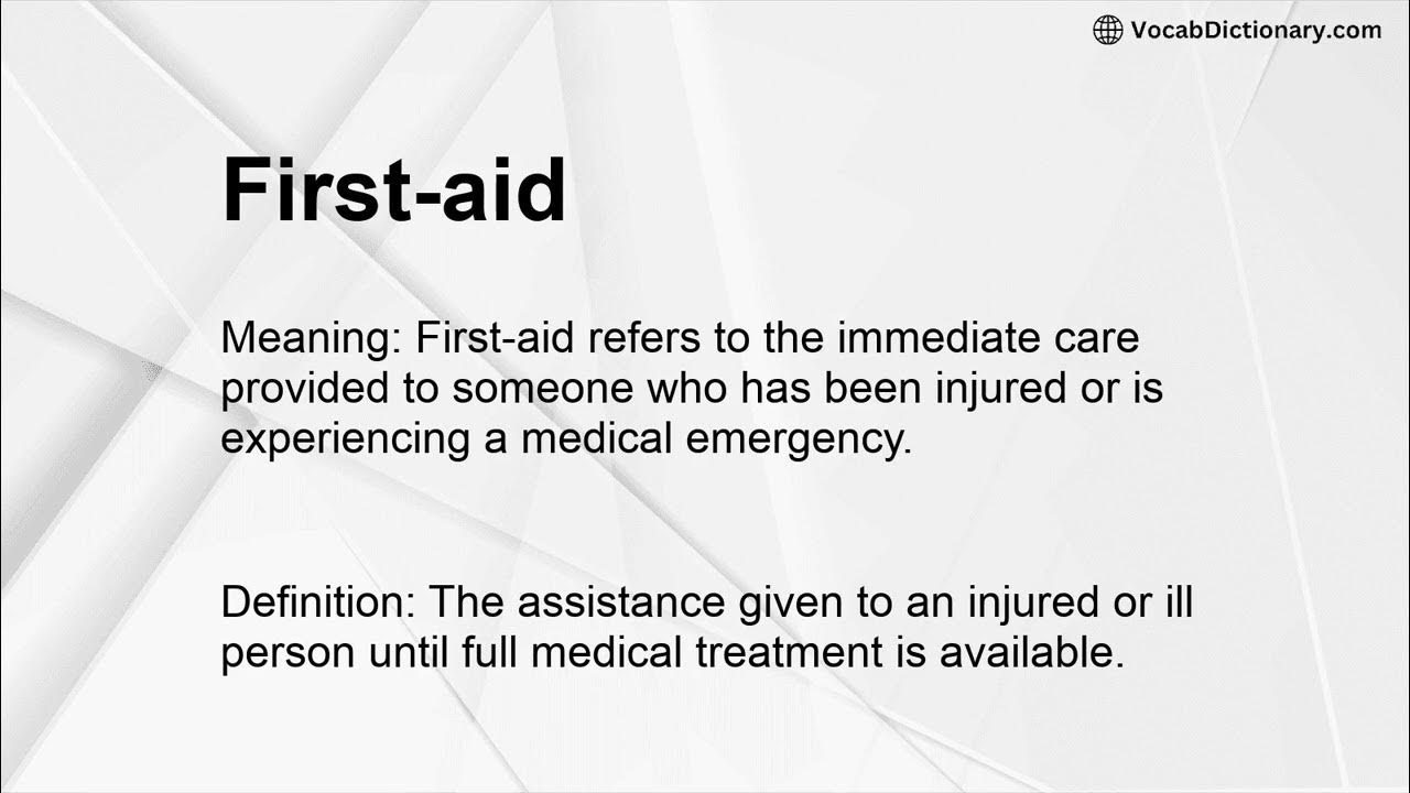 First-aid Meaning - YouTube