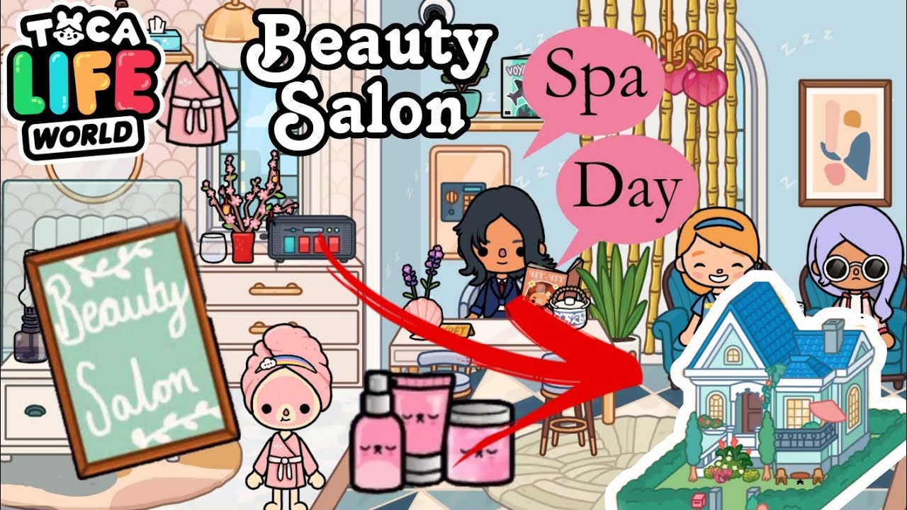 BEAUTY AND SPA SALON TOUR IN TOCALIFEWORLD #tocaboca #tocalifeworld # ...