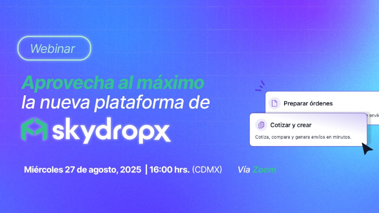 Aprovecha al máximo la nueva plataforma de Skydropx - YouTube
