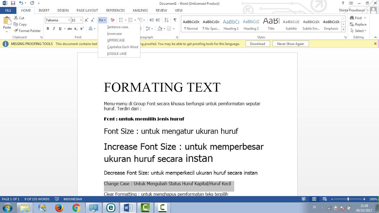 Ternyata Formatting Text Pada Microsoft Word 2013 Mudah Loh! Yuk intip ...