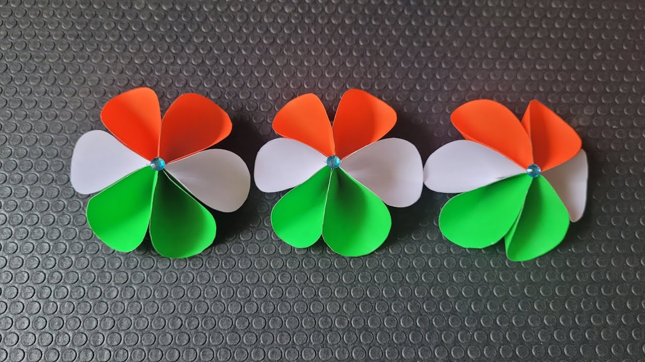 Republic Day/ Independence Day Craft | Tricolour Flower - YouTube