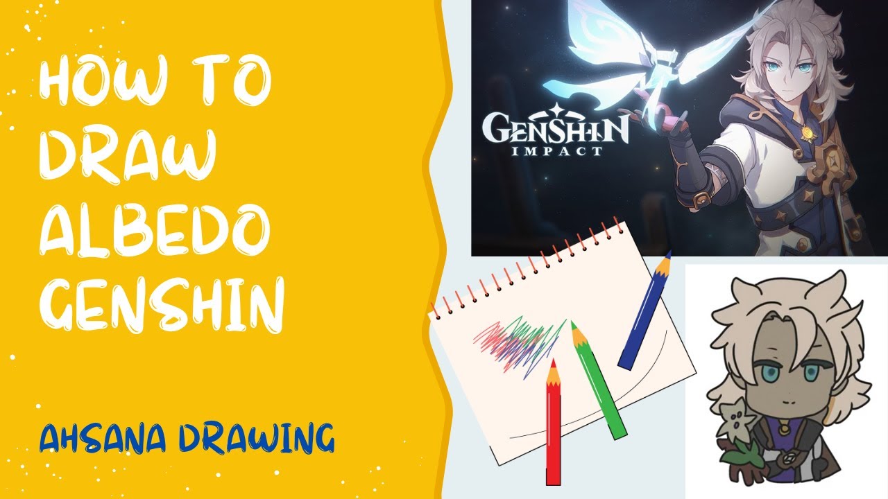 HOW TO DRAW ALBEDO GENSHIN IMPACT INFINITE #arttips #howtodraw # ...