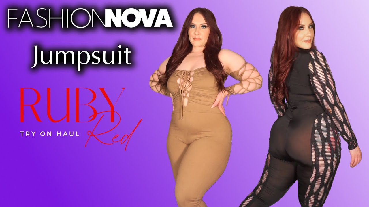 Fashion Nova Curve Jumpsuit Try On Haul | @NovaMEN by @FashionNova ⁠ ⁠ ⁠| Ruby Red - YouTube