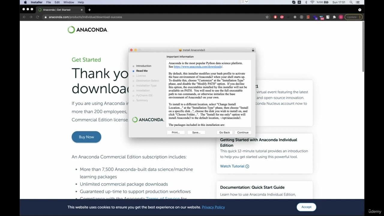 1-3 Installing Anaconda Distribution for MacOs - YouTube
