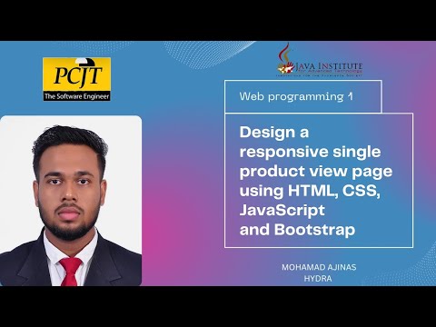 Design a responsive single product view page using HTML, CSS, JavaScriptand Bootstrap - YouTube