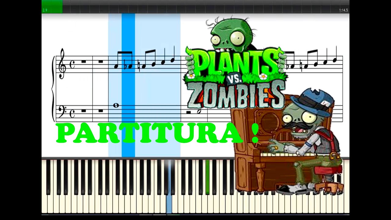 Plantas vs Zombies /Piano Tutorial con Partitura (Synthesia) - YouTube