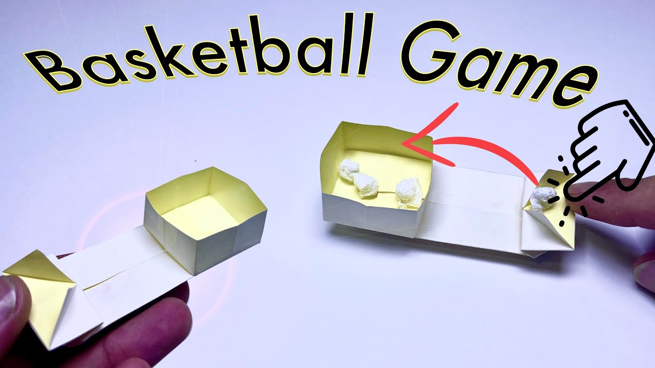 Origami / Mini Basketball Game - Kağıttan Basket yapımı (How to Make ...