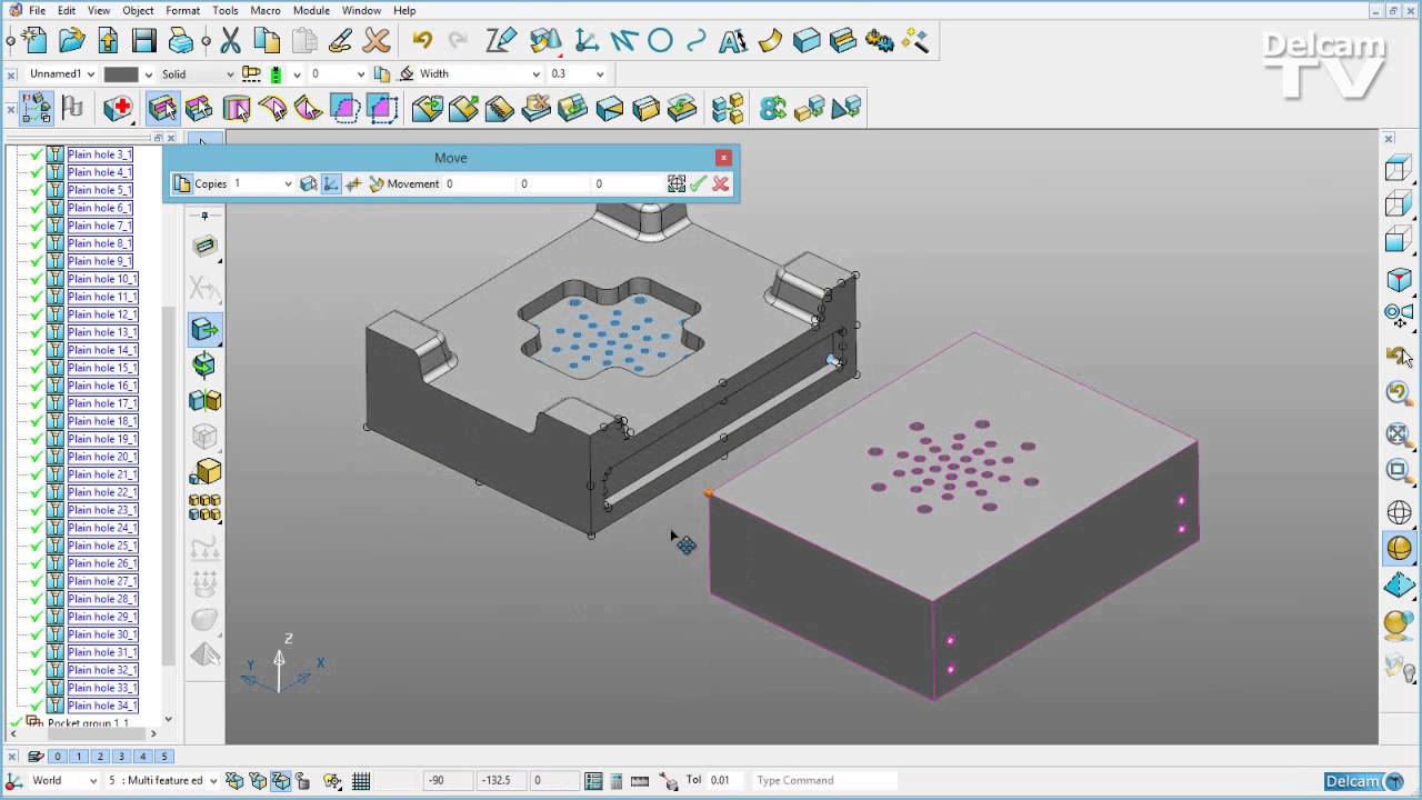 Copy Features - PowerSHAPE 2016 - YouTube